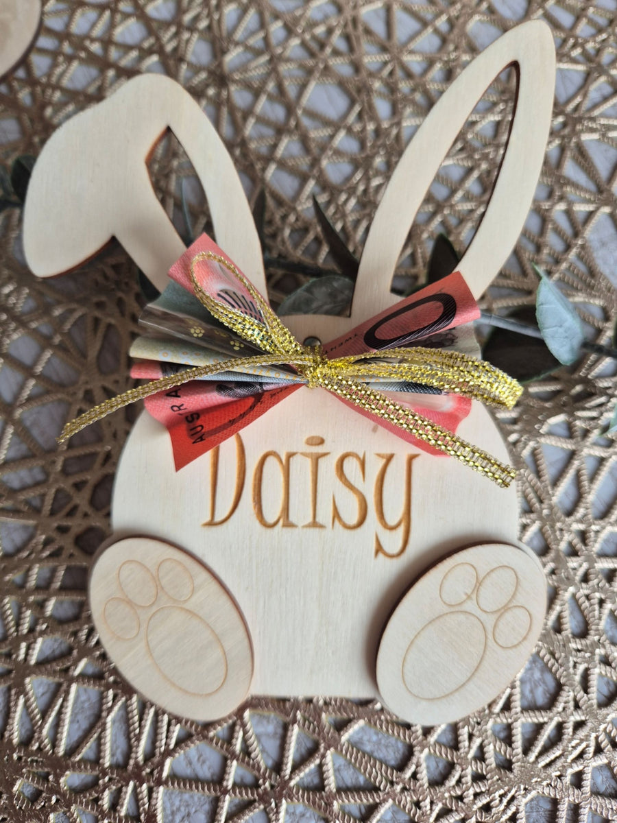 Personalised Easter Bunny Gift Money Holder - Wooden – Mist Designs