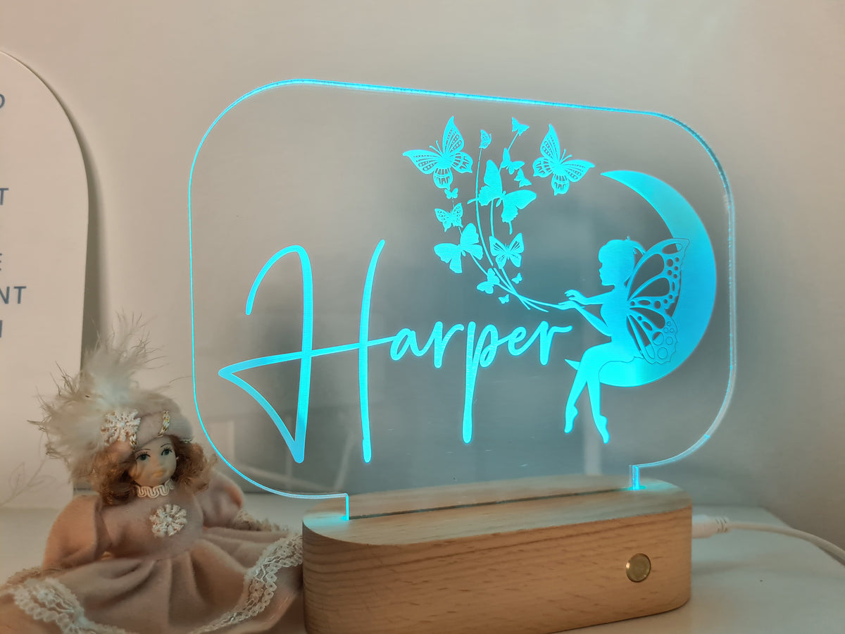 Personalised Night Light - Fairy Moon – Mist Designs