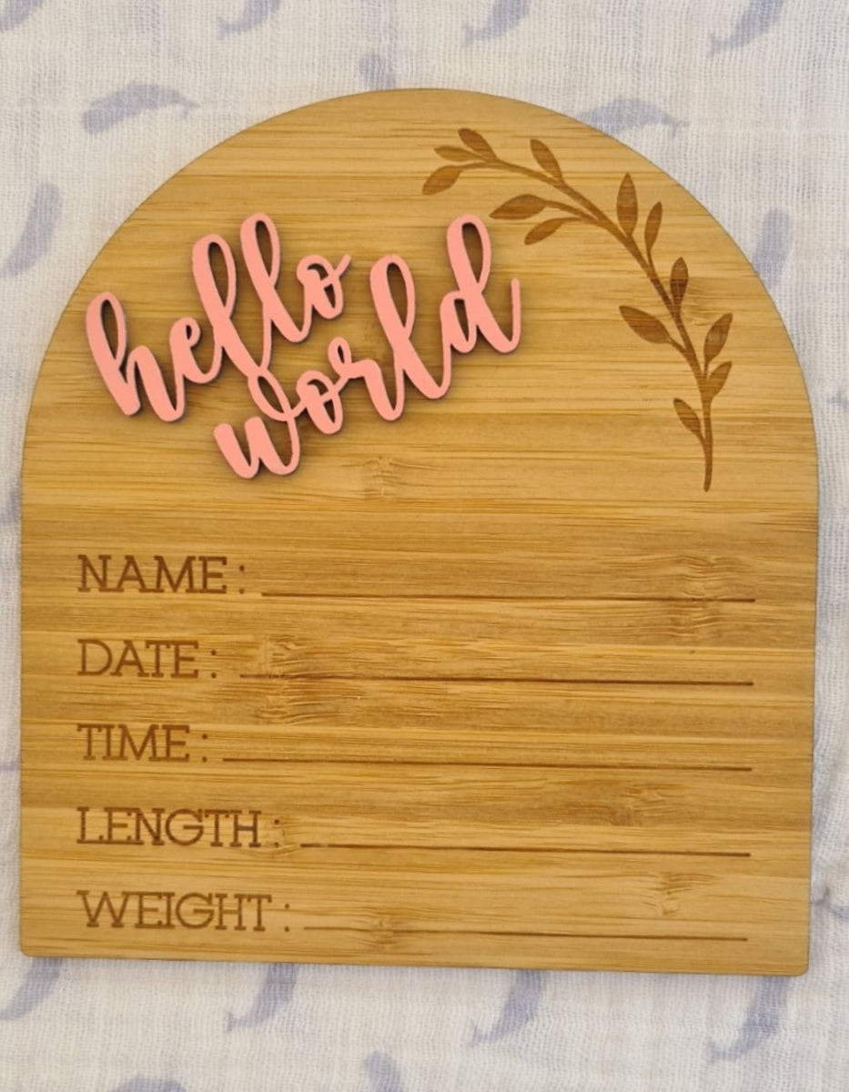Birth Announcement Arch | Hello World Birth Announcement Arch – Mist ...