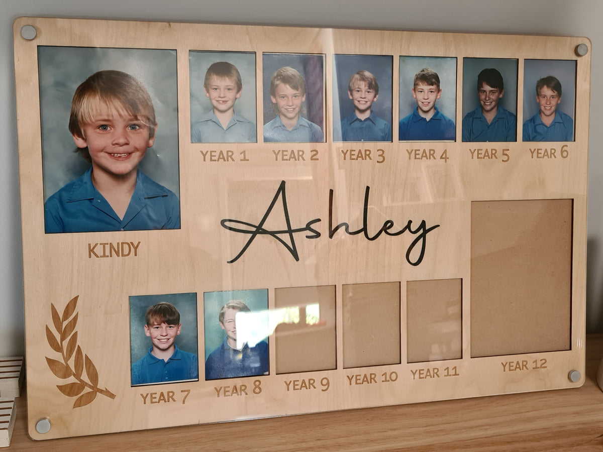 School Years Photo Memory Board/Frame – Mist Designs