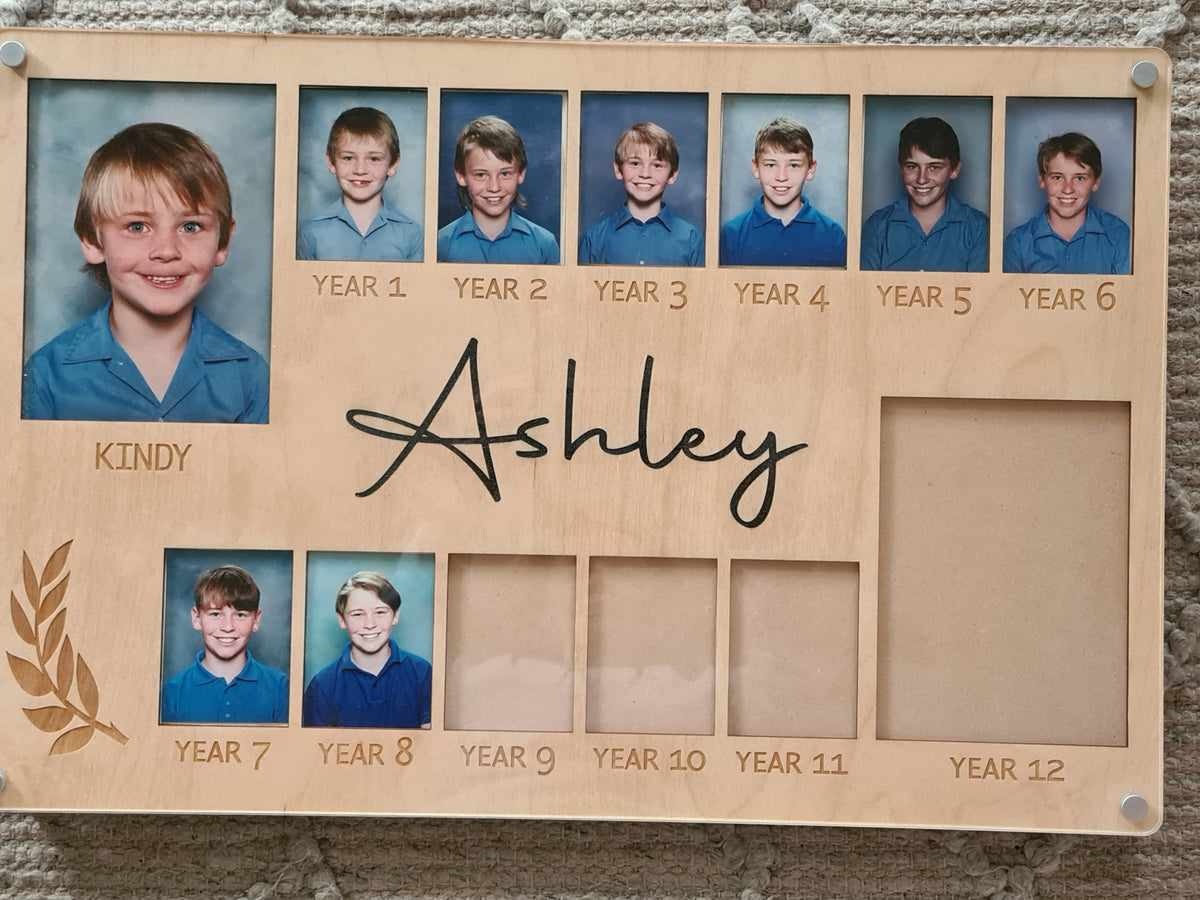 School Years Photo Memory Board/Frame – Mist Designs