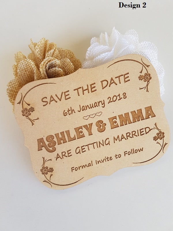 Engraved "Save the Date" with Magnet – Mist Designs